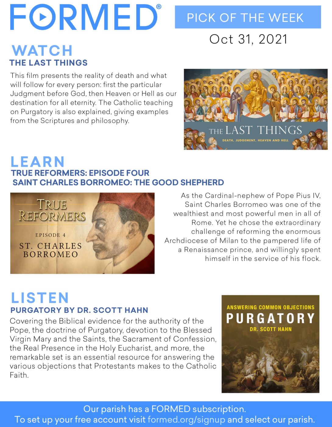 Formed Pick of the Week: October 31, 2021 | St. Pius X Catholic Church