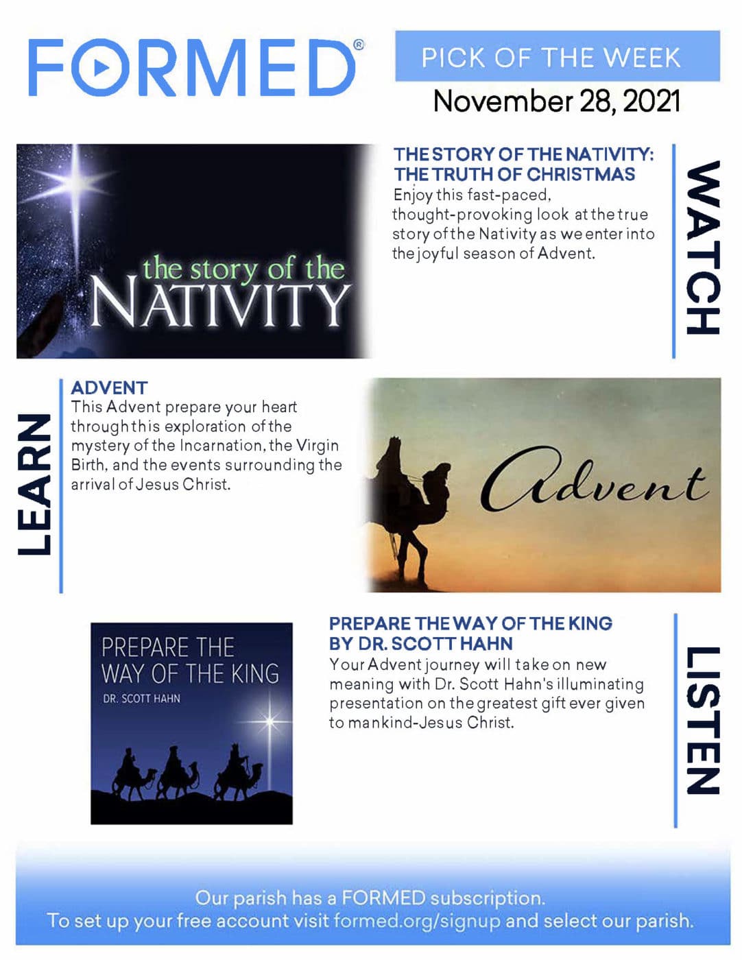 Formed Pick of the Week: November 28, 2021 | St. Pius X Catholic Church