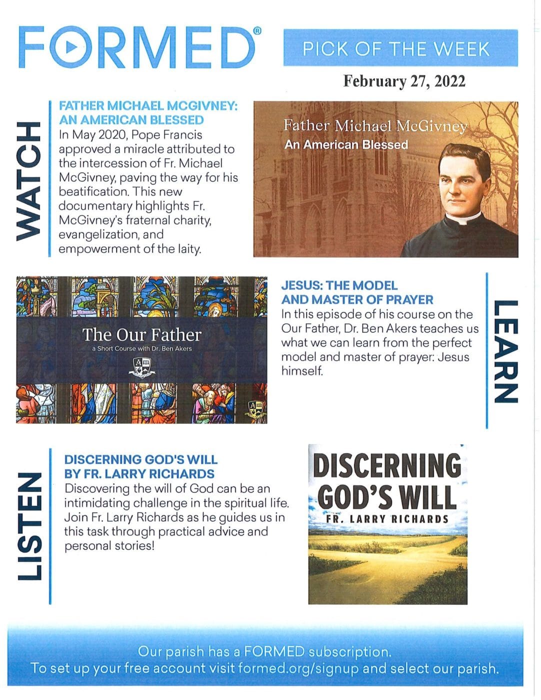 Formed of the Week: February 27, 2022 | St. Pius X Catholic Church
