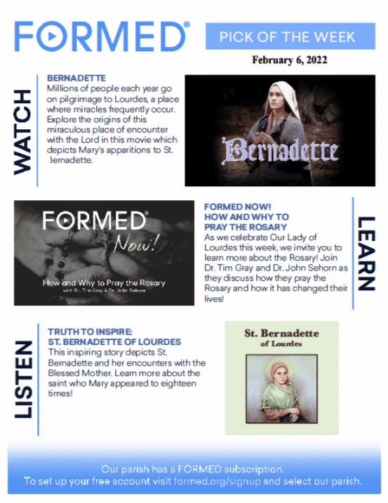Formed Pick of the Week: February 6, 2022 | St. Pius X Catholic Church