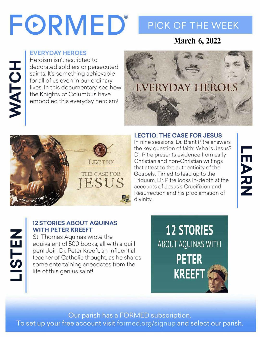 Formed Pick of the Week, March 6, 2022 | St. Pius X Catholic Church