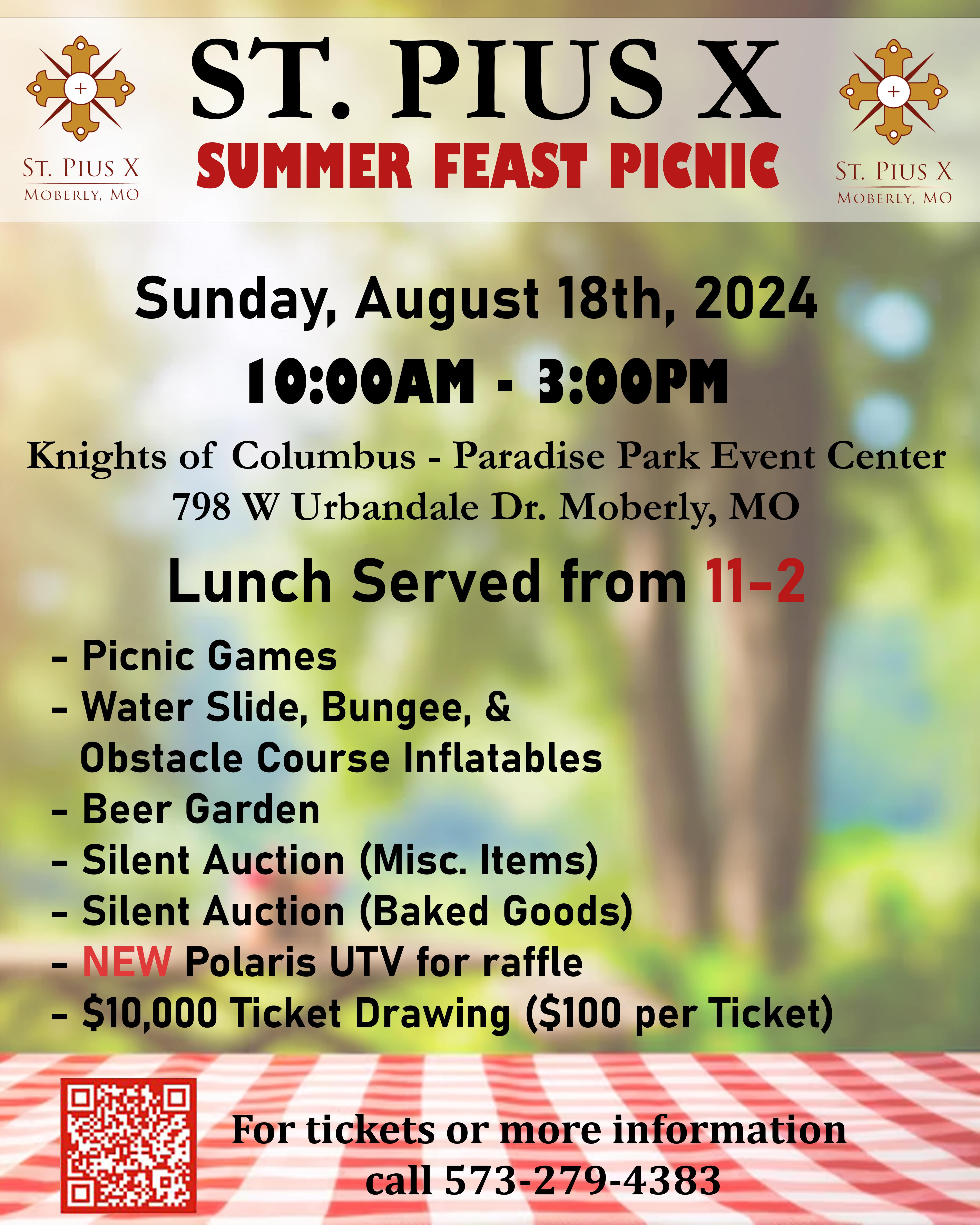 Parish Picnic | St. Pius X Catholic Church